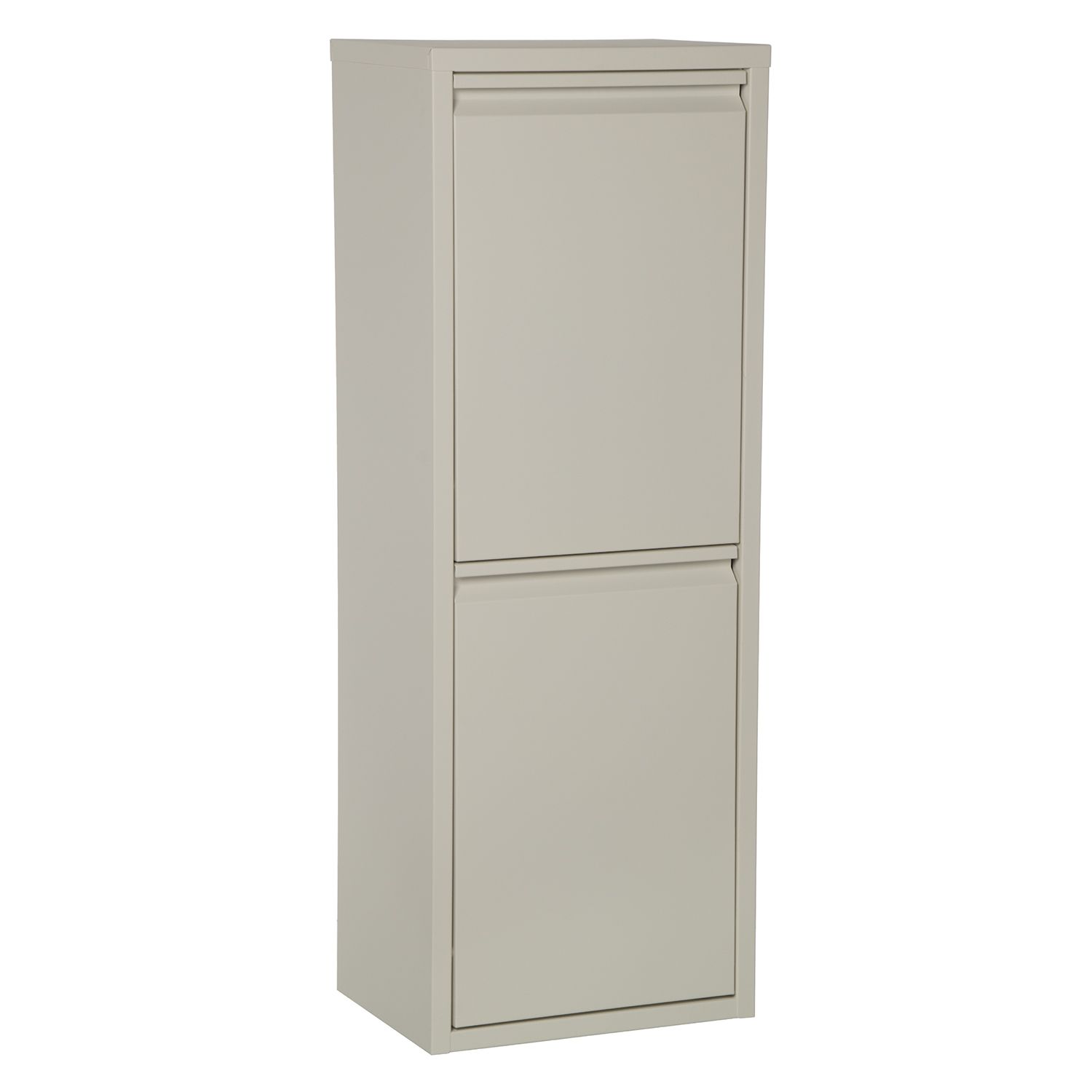 PAPELERA RECICLAJE 2 CUBOS BLANCO MATE-2X18L.