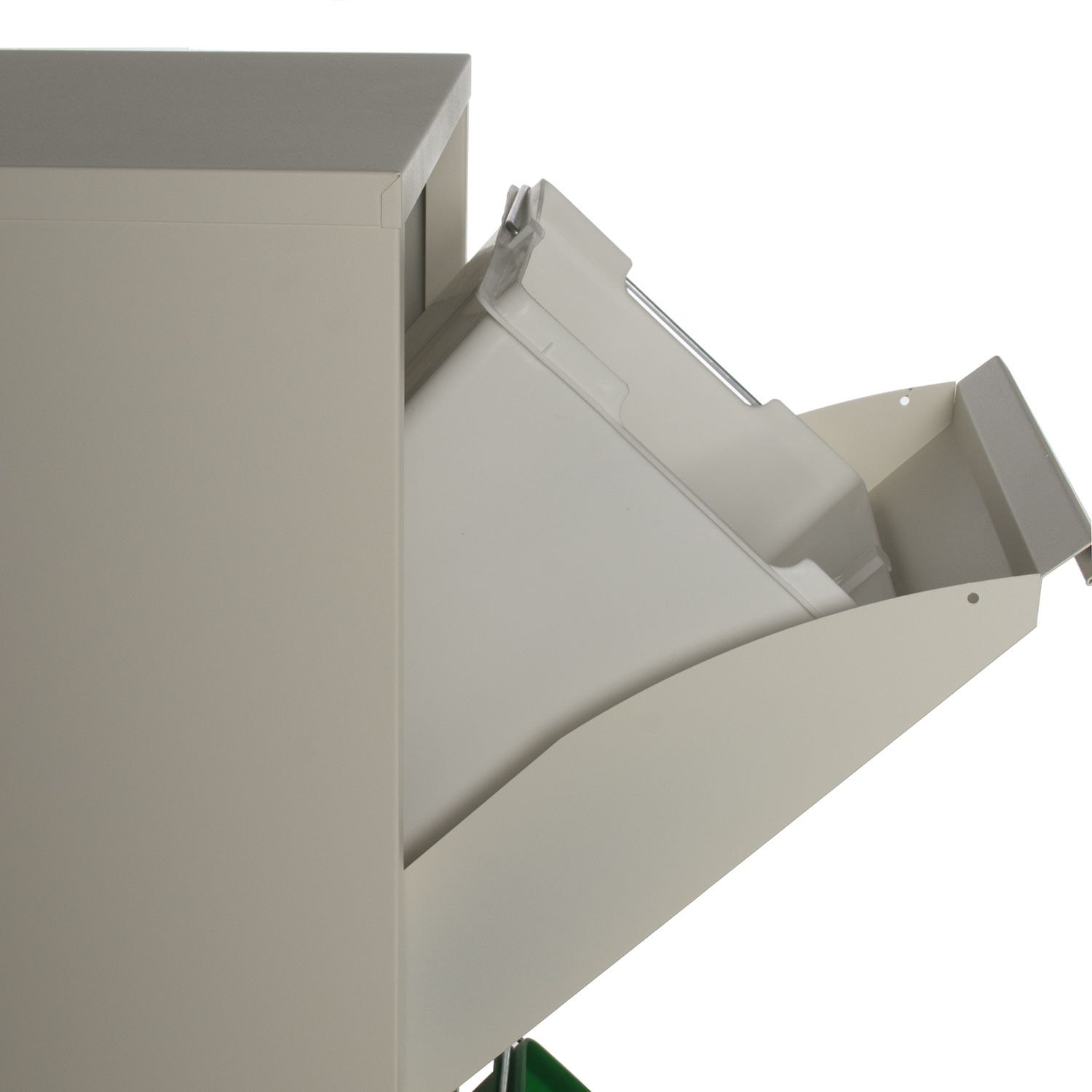 PAPELERA RECICLAJE 2 CUBOS BLANCO MATE-2X18L.