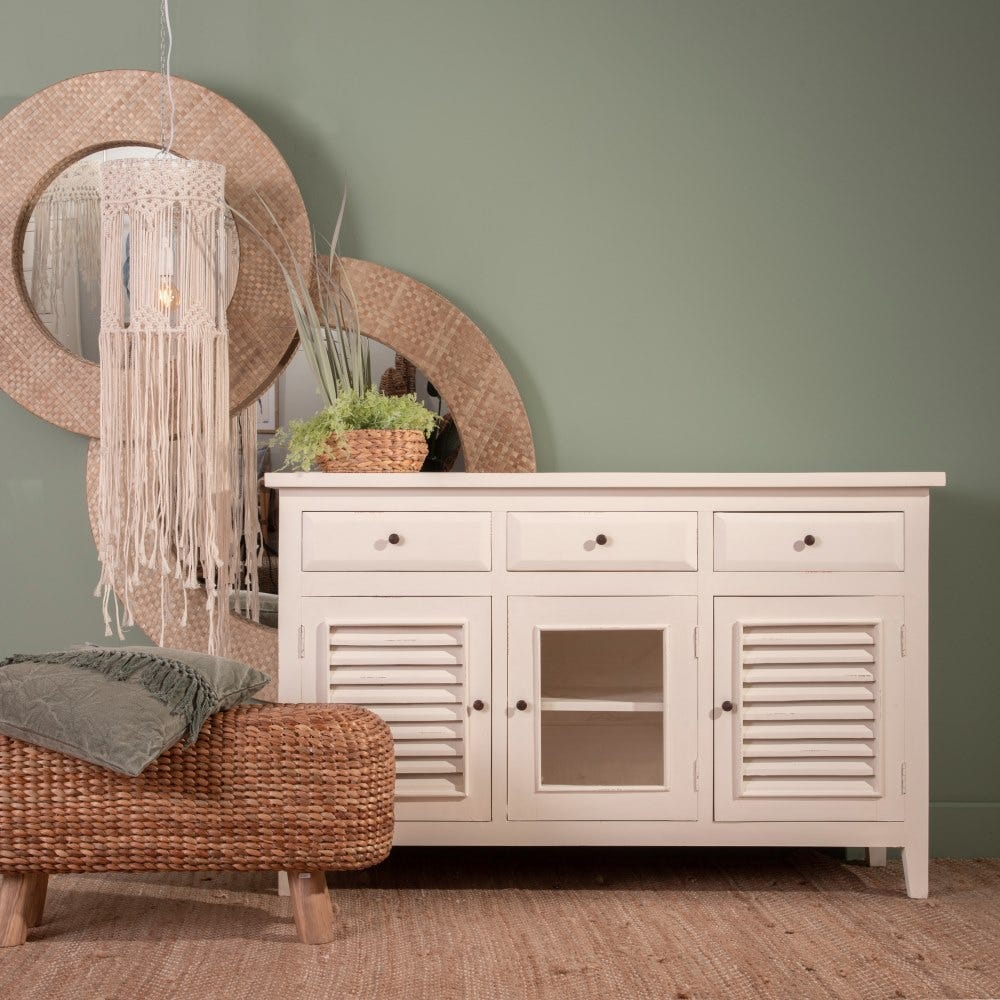 Kinnia Design - Espejo pared natural fibra natural 80 x 80 cm dentro de ...