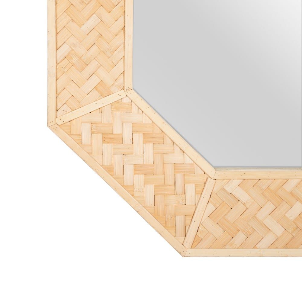 Kinnia Design - Espejo natural bambú decoración 81 x 6,50 x 81 cm ...