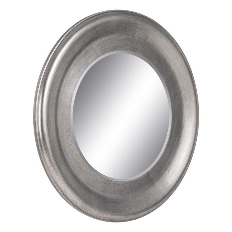 Kinnia Design - Espejo plata envejecida cristal-madera 78 x 78 cm ...