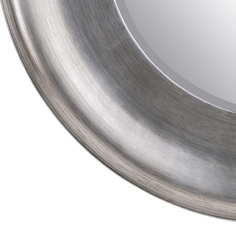 Kinnia Design - Espejo plata envejecida cristal-madera 78 x 78 cm ...