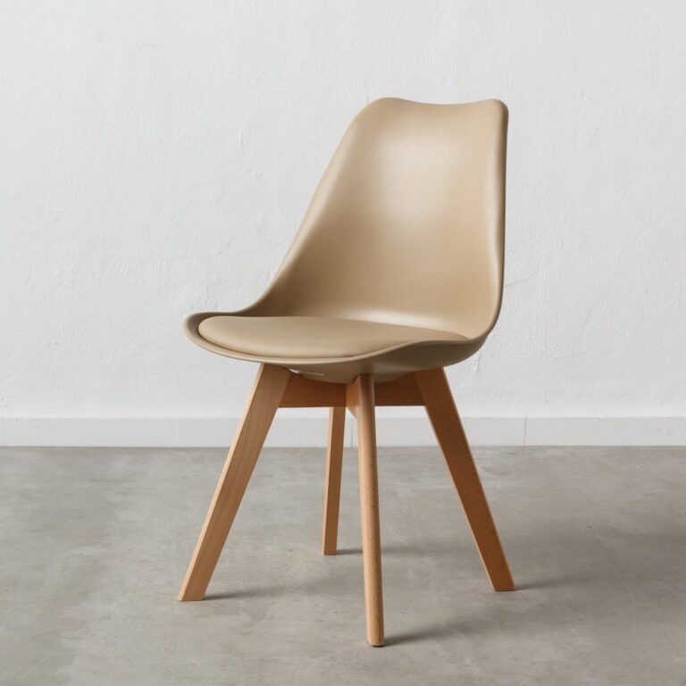 Kinnia Design - Silla beige polipropileno 49 x 43 x 84 cm dentro de Silla